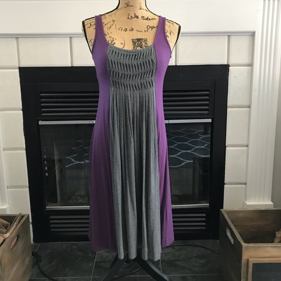 Dresses | Gray And Purple Dress | Poshmark